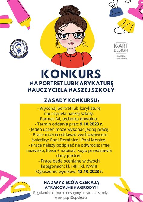 SZKOLNY KONKURS NA PORTRET LUB KARYKATURĘ NAUCZYCIELA Publiczna