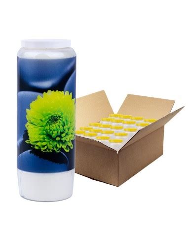 Bougie de neuvaine avec citation zen modèle 3 carton 20 pièces