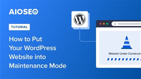 How To Put Your WordPress Website Into Maintenance Mode YouTube
