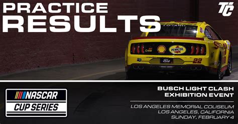 2024 NASCAR Cup Series Busch Light Clash Practice Results
