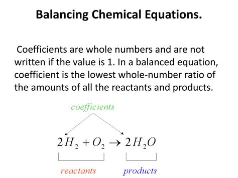 Coefficient In A Chemical Equation Tessshebaylo