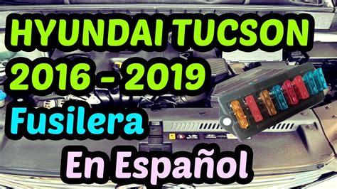 DIAGRAMA de FUSIBLES Hyundai Tucson Año 2016 2019 En Español
