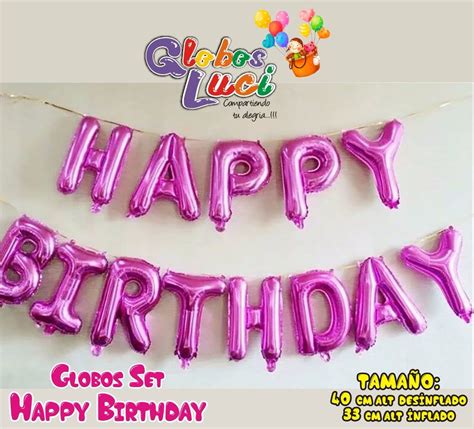 Globos Letras Metalicas Happy Birthday Azul S En Mercado Libre