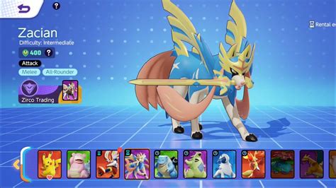 Pokemon Unite Zacian All Rounder Gameplay Youtube