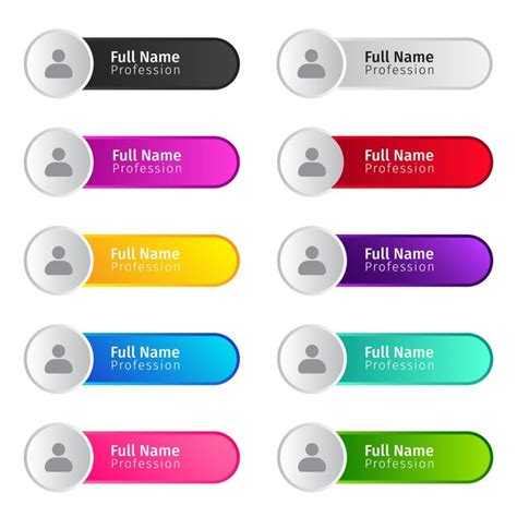 Premium Vector Web Button Set Person Infographic Buttons For Web Name