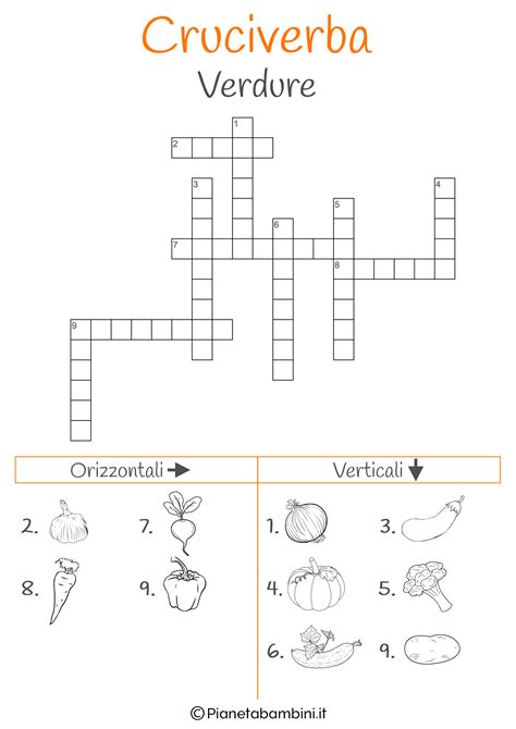 Cruciverba Illustrati Per Bambini Da Stampare Pianetabambini It