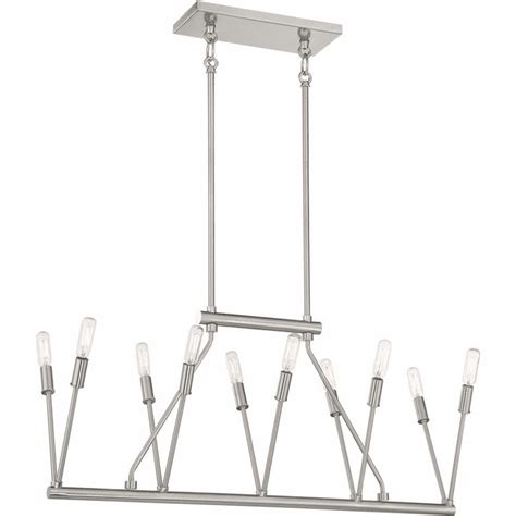 George Kovacs P1689 084 Royalty Modern Brushed Nickel Kitchen Island