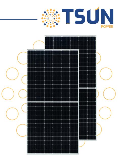 Painel Solar Fotovoltaica Tsun W Monocristalino Perc Half Cell