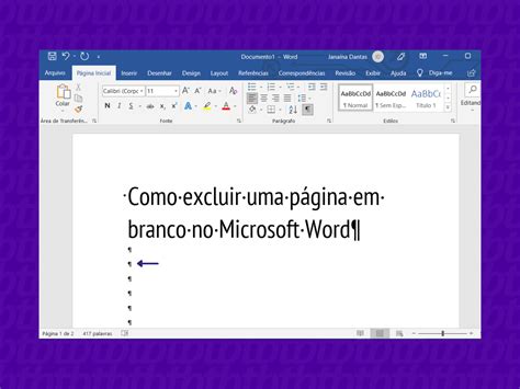 Como excluir uma página em branco no Microsoft Word Aplicativos e