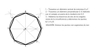 Trazar un octógono regular inscrito en una circunferencia Ariketa