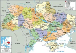 Ukraine Map Physical Worldometer