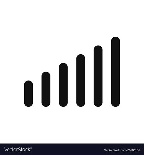 Network Signal Bar Icon In Modern Design Style Vector Image