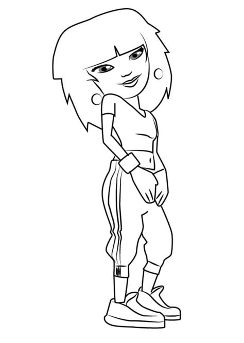 Noon From Subway Surfers Coloring Page Free Printable Coloring Pages