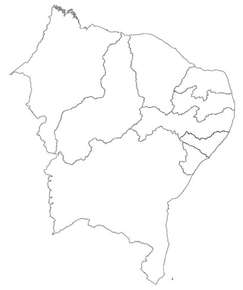 Mapa Do Nordeste Para Colorir Coloring City