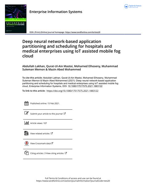 pdf deep neural network based application partitioning and scheduling for hospitals and