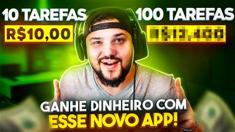 NOVO APP PARA GANHAR DINHEIRO via PIX de GRAÇA FAZENDO TAREFAS YouTube