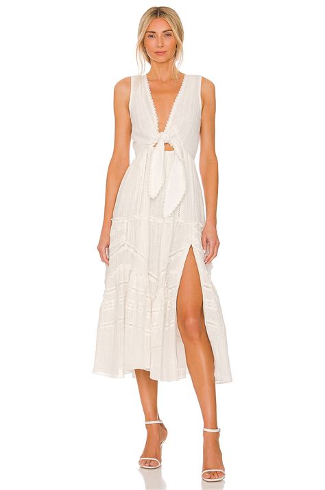 HEMANT AND NANDITA Midi Dress In Cotton White REVOLVE