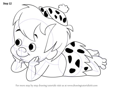 Step By Step How To Draw Bamm Bamm Rubble From The Flintstones