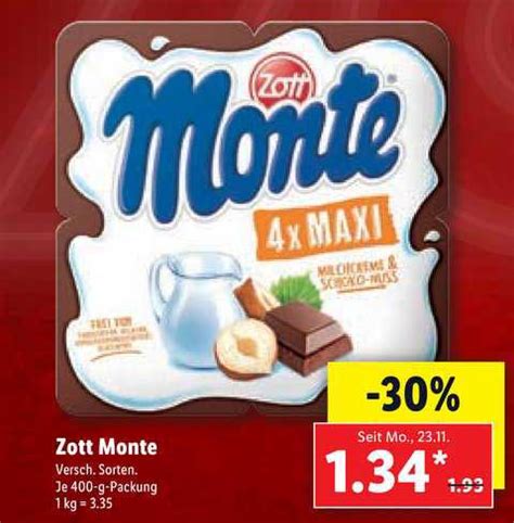 Zott Monte Angebot Bei Lidl 1Prospekte De