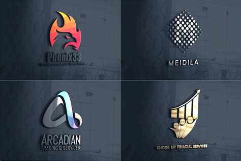 I Will Turn Your Logo Into 4 Unique And Professional 3D Logos For 5