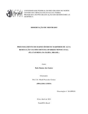 Preenchível Disponível programa de ps graduao em geodinmica e geofsica