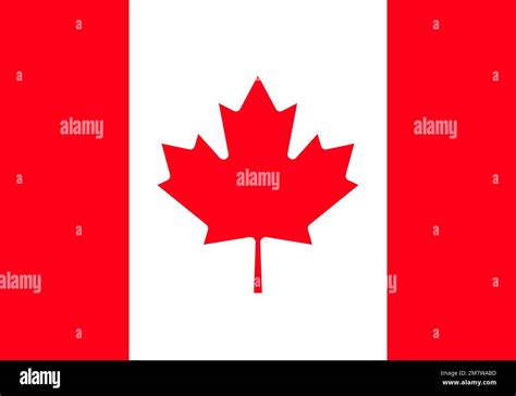Canada Flag Official Colors And Proportion Correctly High Detailed