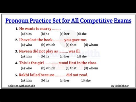 Fill In The Blanks With Correct Pronoun Choose The Correct Pronoun