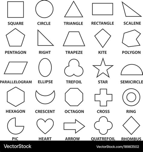 Basic Geometric Shapes Royalty Free Vector Image