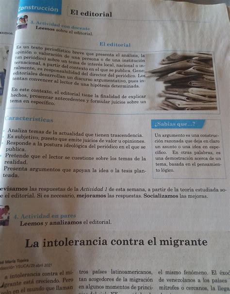 Respondemos en el cuaderno a Cuál es la temática que presenta el