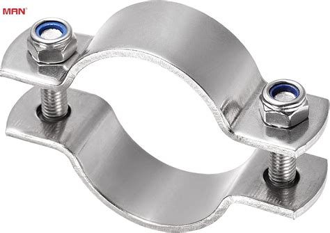 55mm Sanitary Stainless Steel Heavy Duty Double Bolt Pipe Clamp Pipe