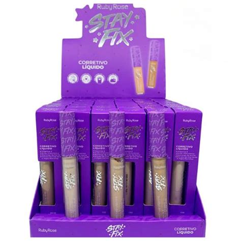 Corretivo L Quido Stay Fix Cores Claras Ruby Rose Revender Virtual