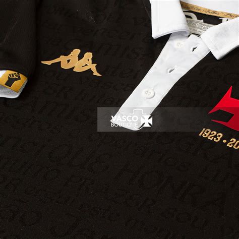 Blusa Vasco Oficial III 2023 Kappa Feminina Camisas Negras