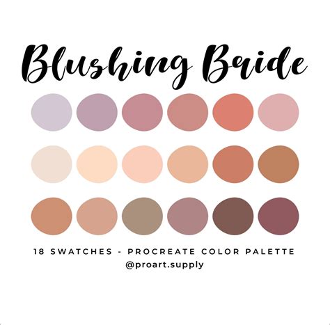 Blond Brunette Color Palette Pink Palette Art Hex Codes Procreate