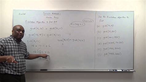 finding the gcd of two numbers using euclidean algorithm part 1 youtube