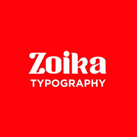 دانلود فونت تایپوگرافی انگلیسی Zoika Font دیاکوگرافیک