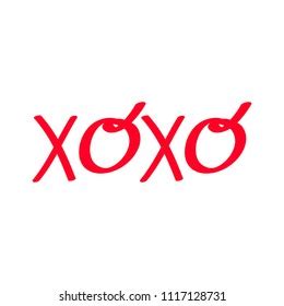 Xoxo Text Hand Drawn Vector Stock Vector Royalty Free 1117128731