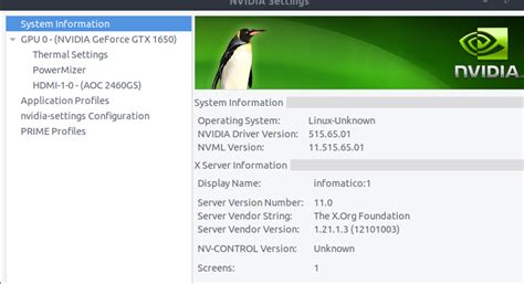 nvidia settings 515 not showing all options linux nvidia developer forums