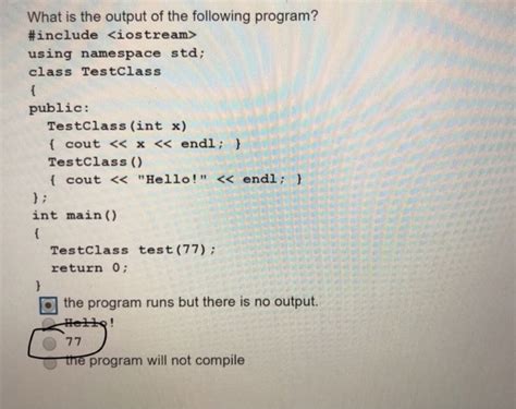 solved what is the output of the following program include