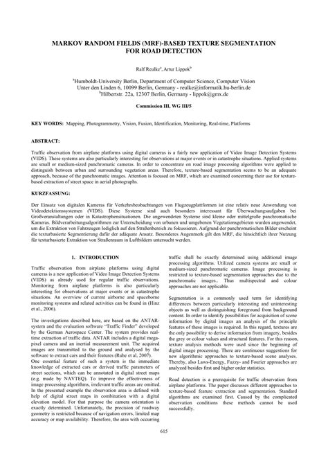 pdf markov random fields mrf based texture segmentation for road detection
