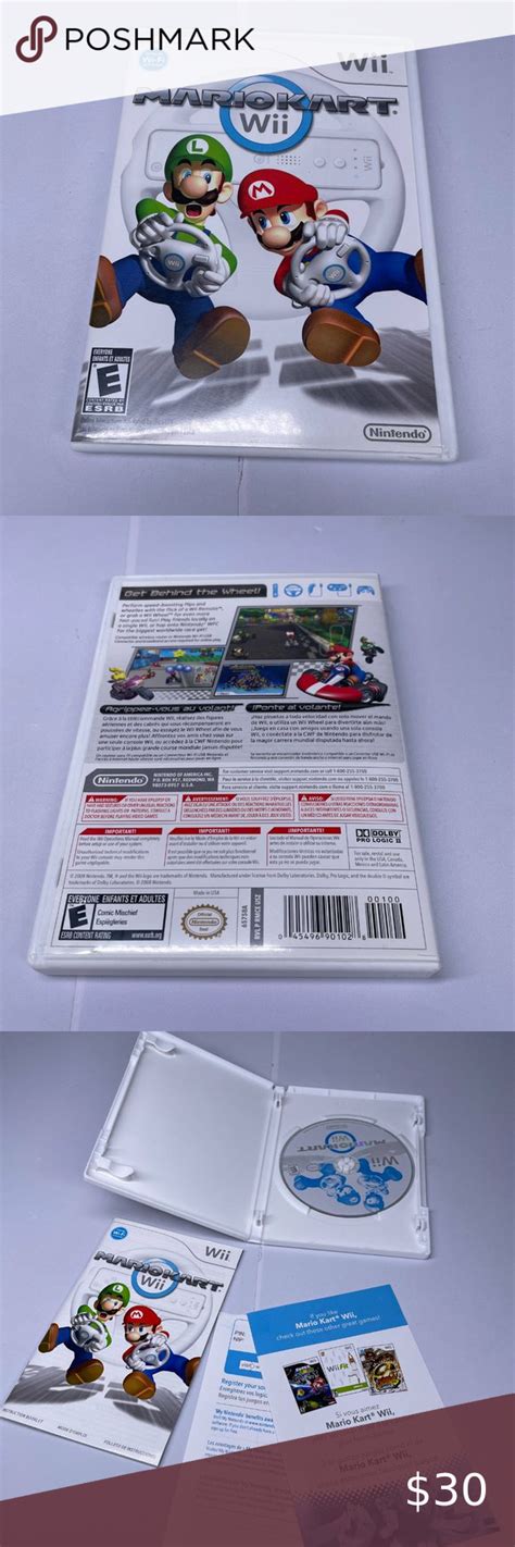 Nintendo Wii Mario Kart Wii 2008 Manual Inserts Untested Video Game