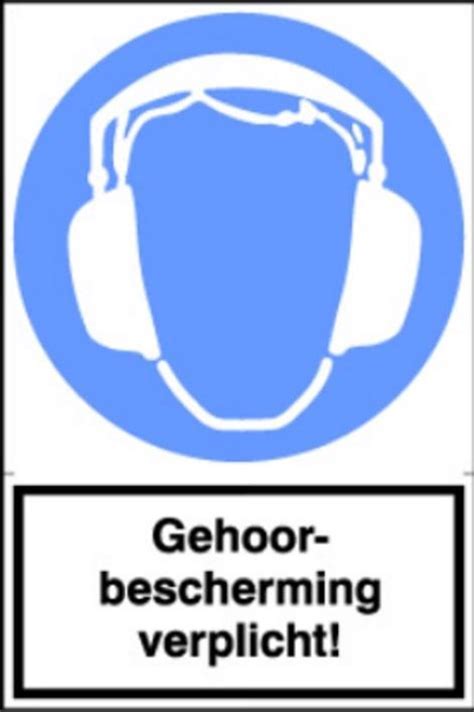 Sticker Gehoorbescherming Verplicht Bol