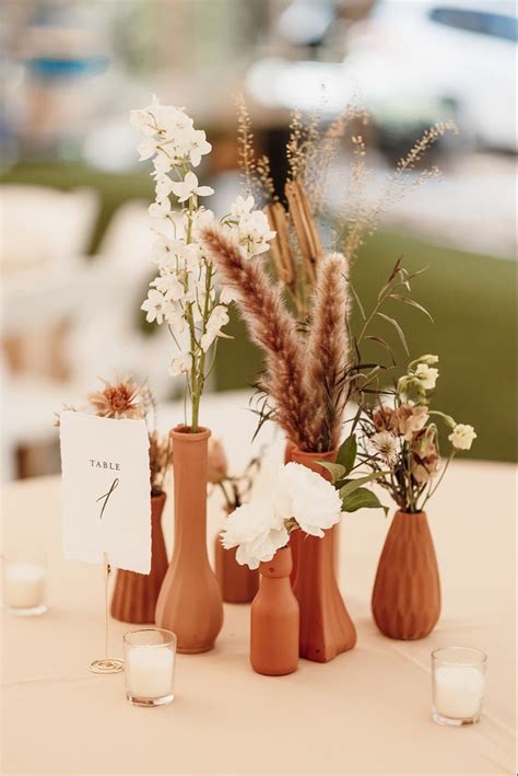 Bud Vase Centerpieces Fall Wedding In 2024 Wedding Table Vases Bud