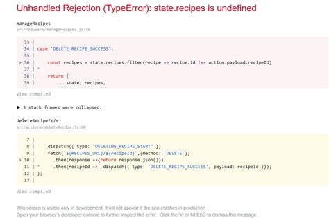 javascript unhandled rejection typeerror state recipes is undefined stack overflow