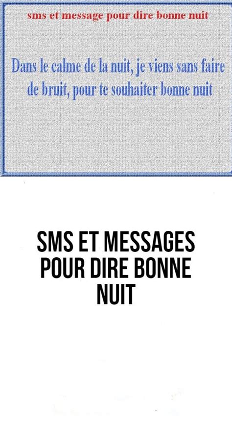 Sms Et Messages Pour Dire Bonne Nuit Dire Bonne Nuit Sms Bonne Nuit