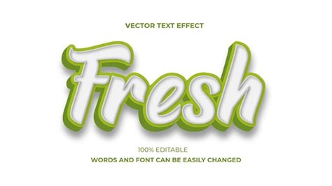 Efecto De Texto Editable Fresco Premium Eps Vector Vector Premium