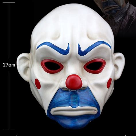 Máscara de resina de lujo para adultos disfraz de Joker payaso banco