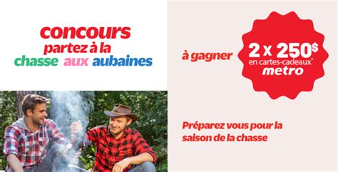 GAGNEZ L UNE DES 2 CARTES CADEAU METRO DE 250