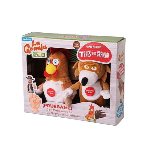 Buy La Granja de Zenón Musical Finger Puppets Gallo Bartolito and Lobo