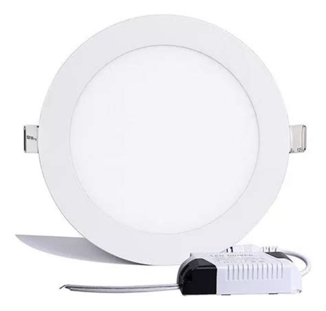 Plafón Panel Embutir Led 6w Redondo Candela Luz Fría cálida en venta en