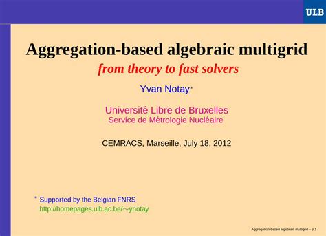 pdf aggregation based algebraic multigrid [groupe …calcul math cnrs fr documents ecoles